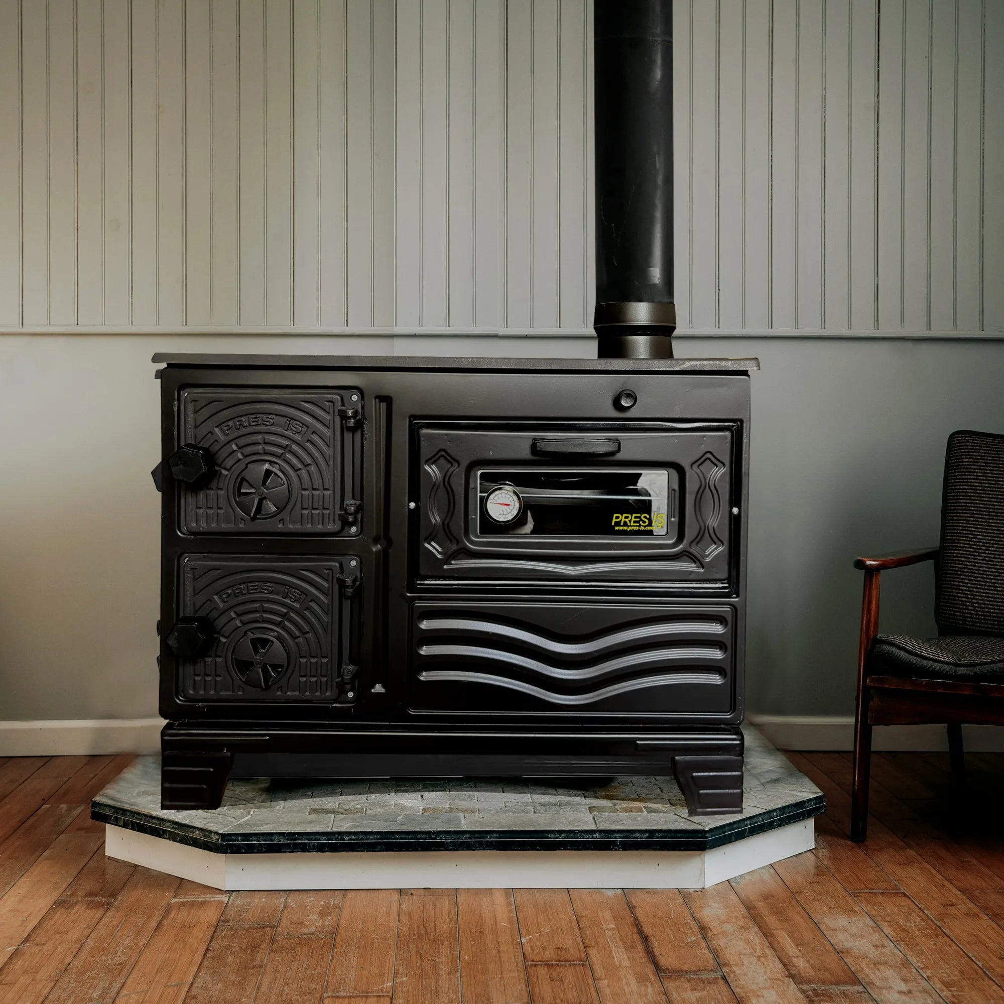 Durable Cast Baking Oven Cooker Oven by Burning Wood Black – TheCastingFire